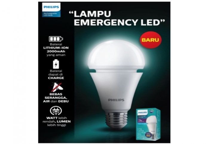 Philips Rechargeable LED Bulb, Terang Terus Meski Listrik Padam ...